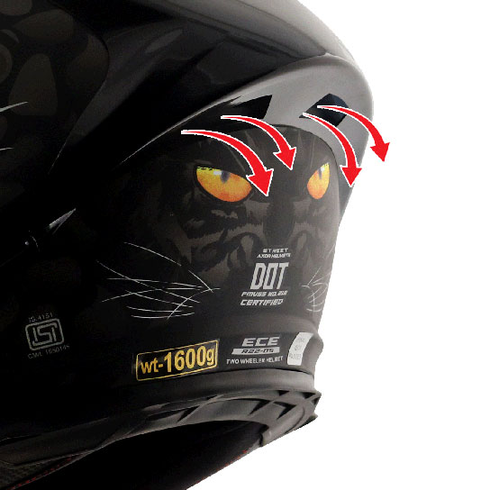 Buy Axor Street Panther Matt Helmet Online | Rs. 4994.00 | Free shipping