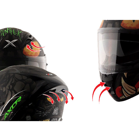 Buy Axor Street Panther Matt Helmet Online | Rs. 4994.00 | Free shipping