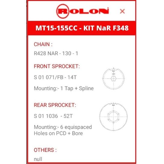 Buy Yamaha MT15 Chain Sprocket Kit Online | Rs.2030