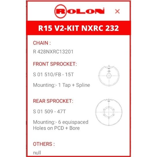 Buy Yamaha R15 V2 Brass Chain Sprocket Kit Online